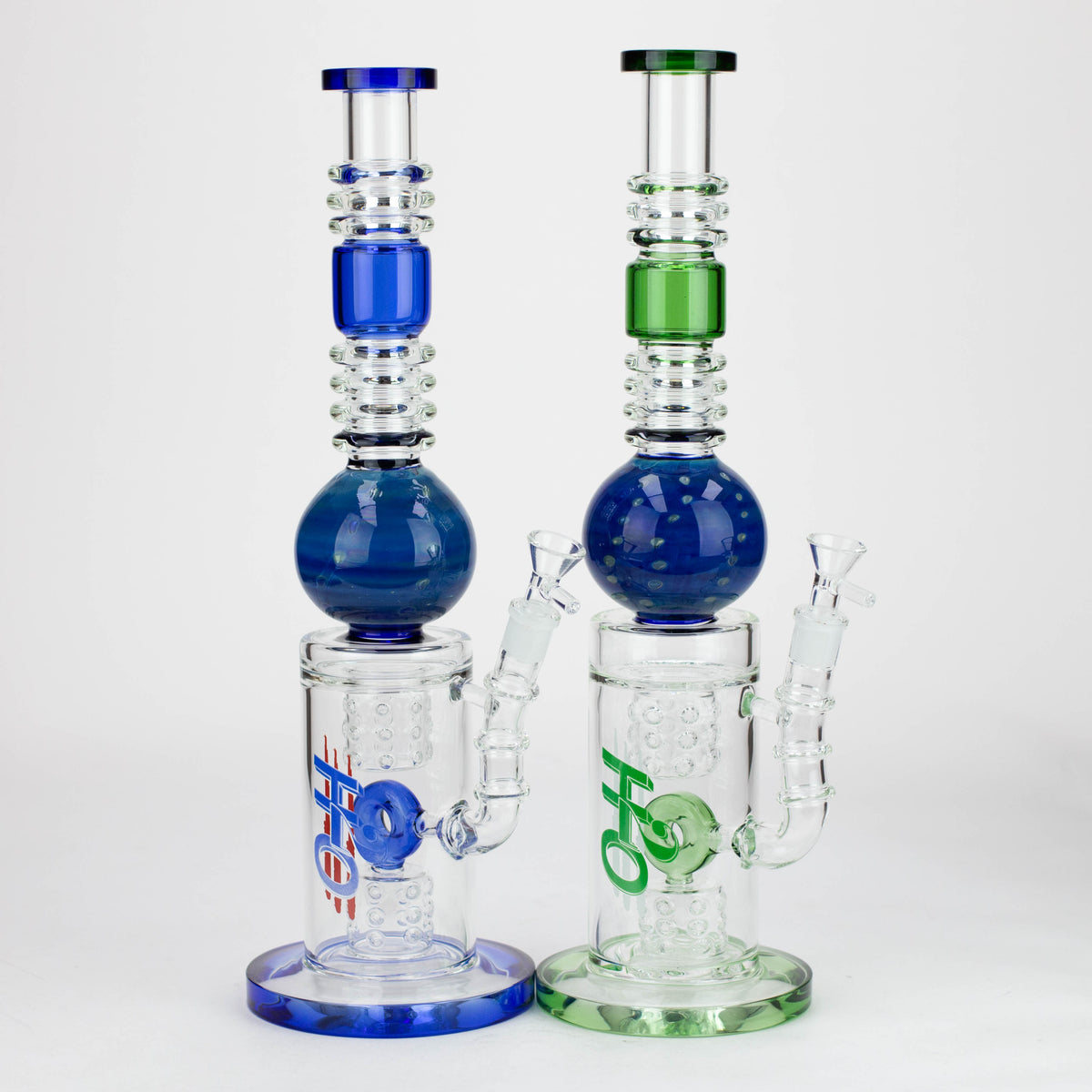 H2O 15" Gold fumed sphere Glass water bong | One Wholesale Canada