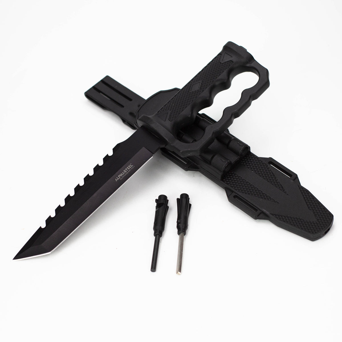 ALPHASTEEL 11.5″ Tactical Hunting Knife [2628A] | One Wholesale