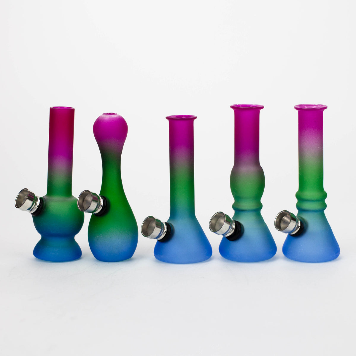 5" Three tones miniature glass bong | One Wholesale Canada