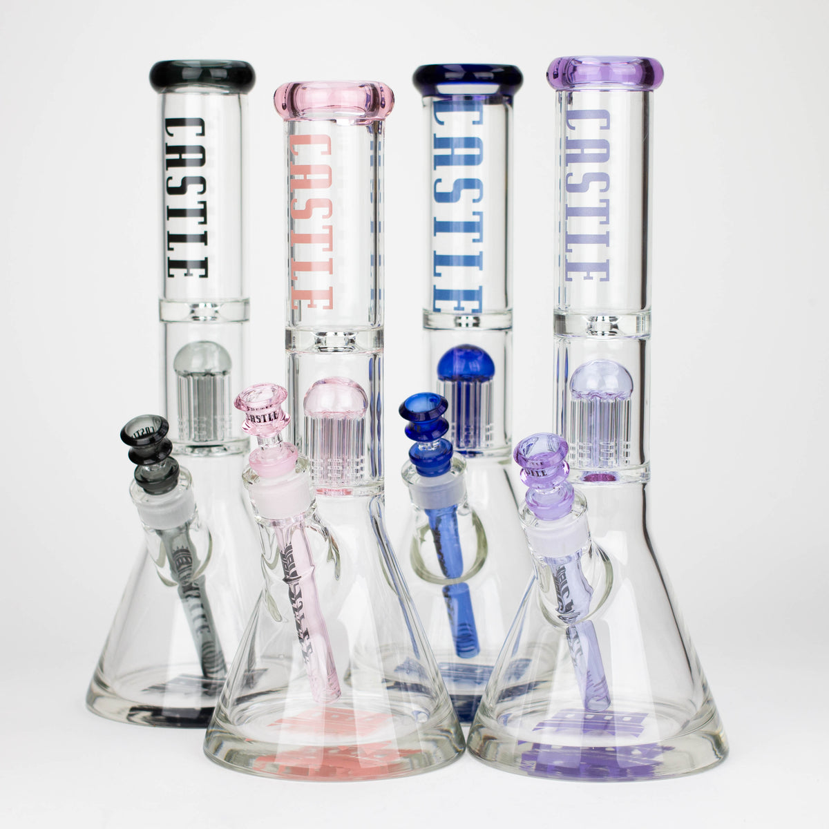 Castle Glassworks - 14" 8-arm Beaker Bong | One Wholesale Canada