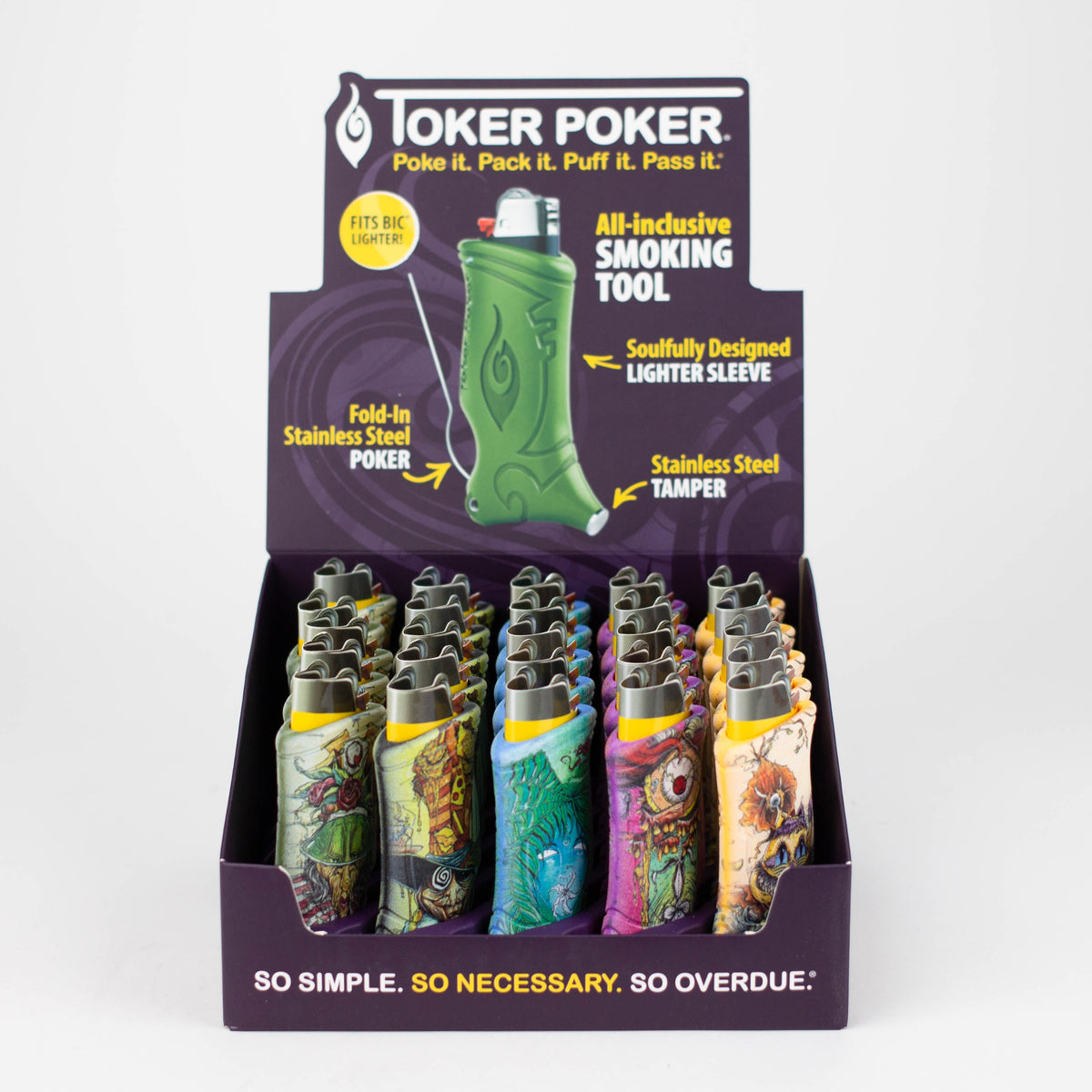 Toker Poker Bic lighter edition Display of 25 | One Wholesale Canada