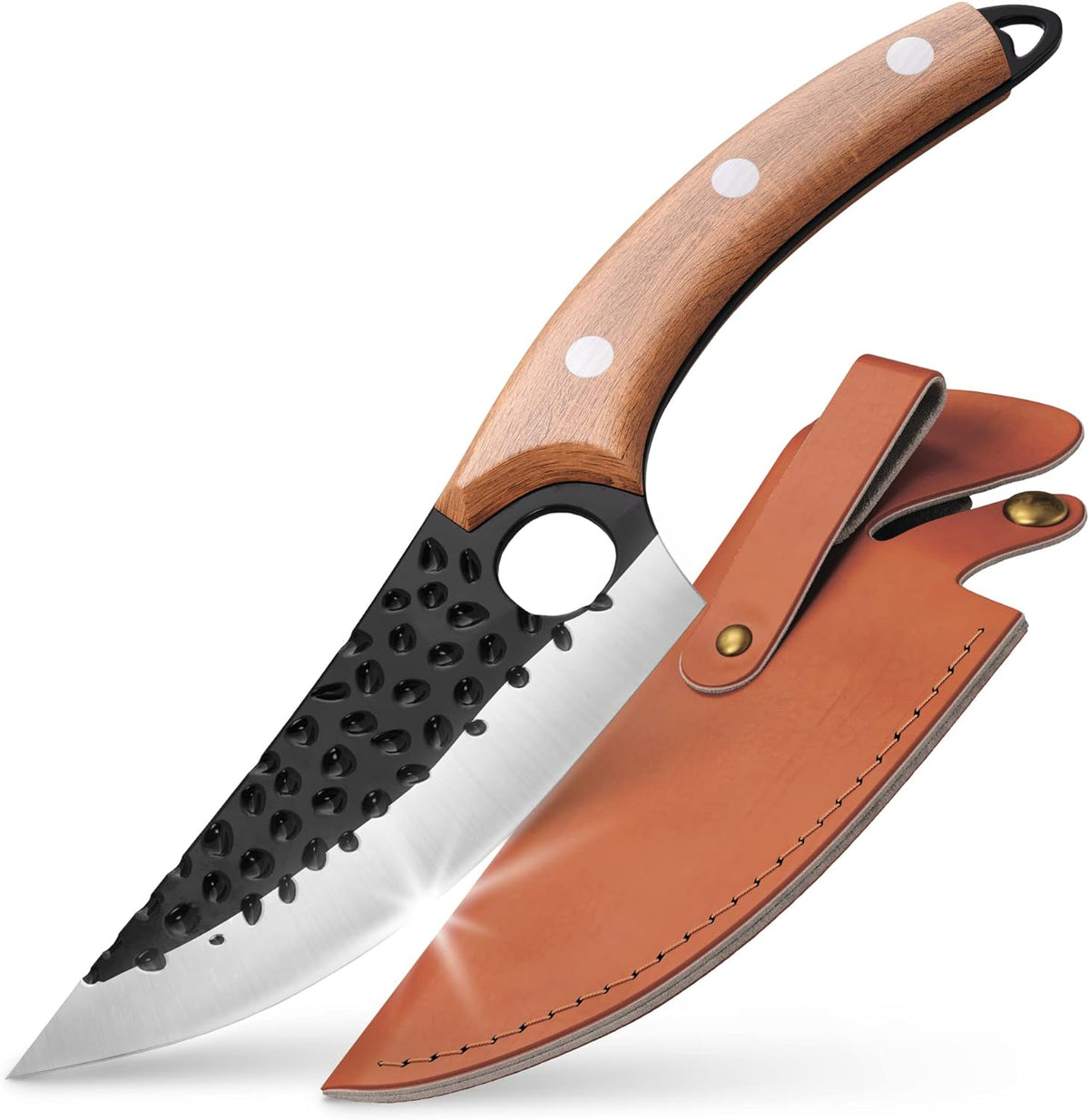 Boning Knife 110% Hand Forged Butcher Knife Camping Knife, Cleaver for ...