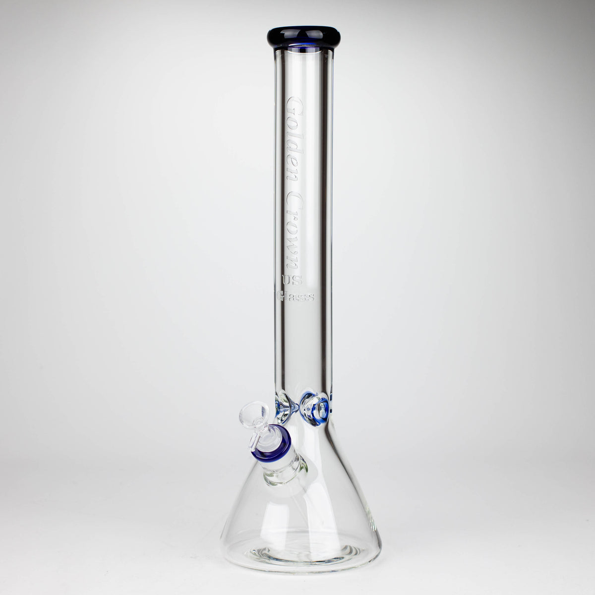 Golden Crown™ 18" 9mm Engraved Bong US Glass | One Wholesale Canada