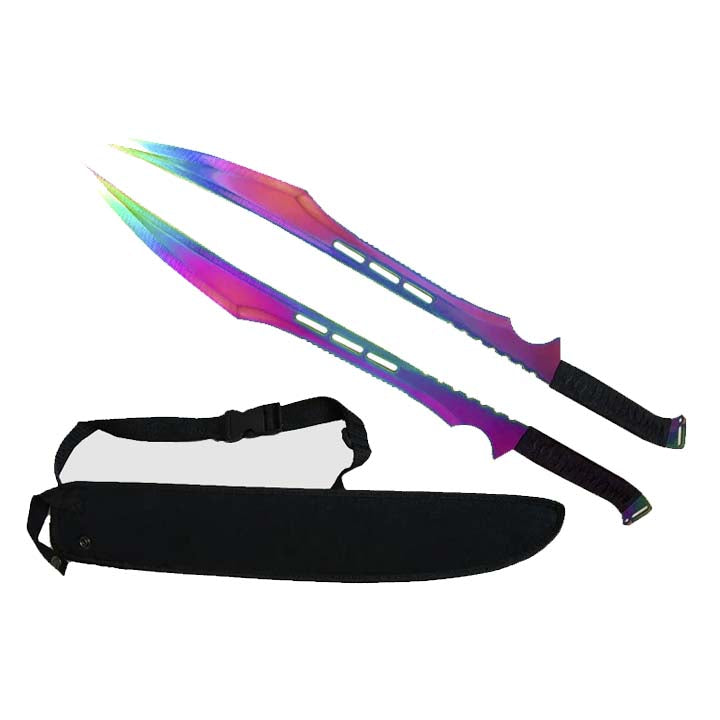 Tactical Master 27" Twin Tactical Machete Set — One Wholesale