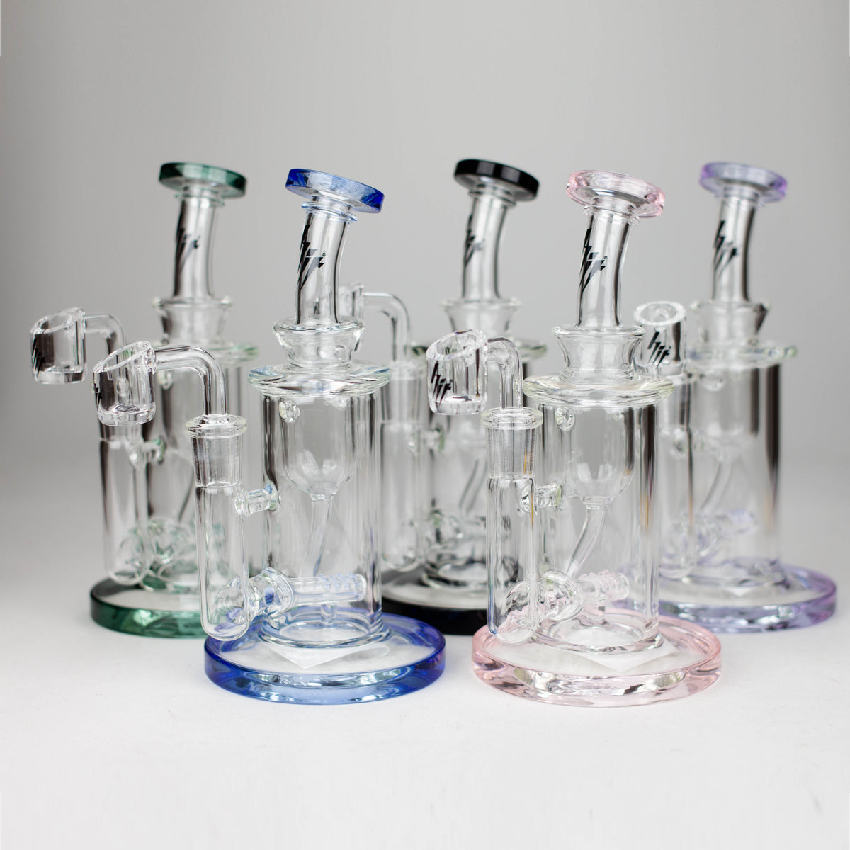 HIT | 8" Glass Oil Rig Water Bong — One Wholesale