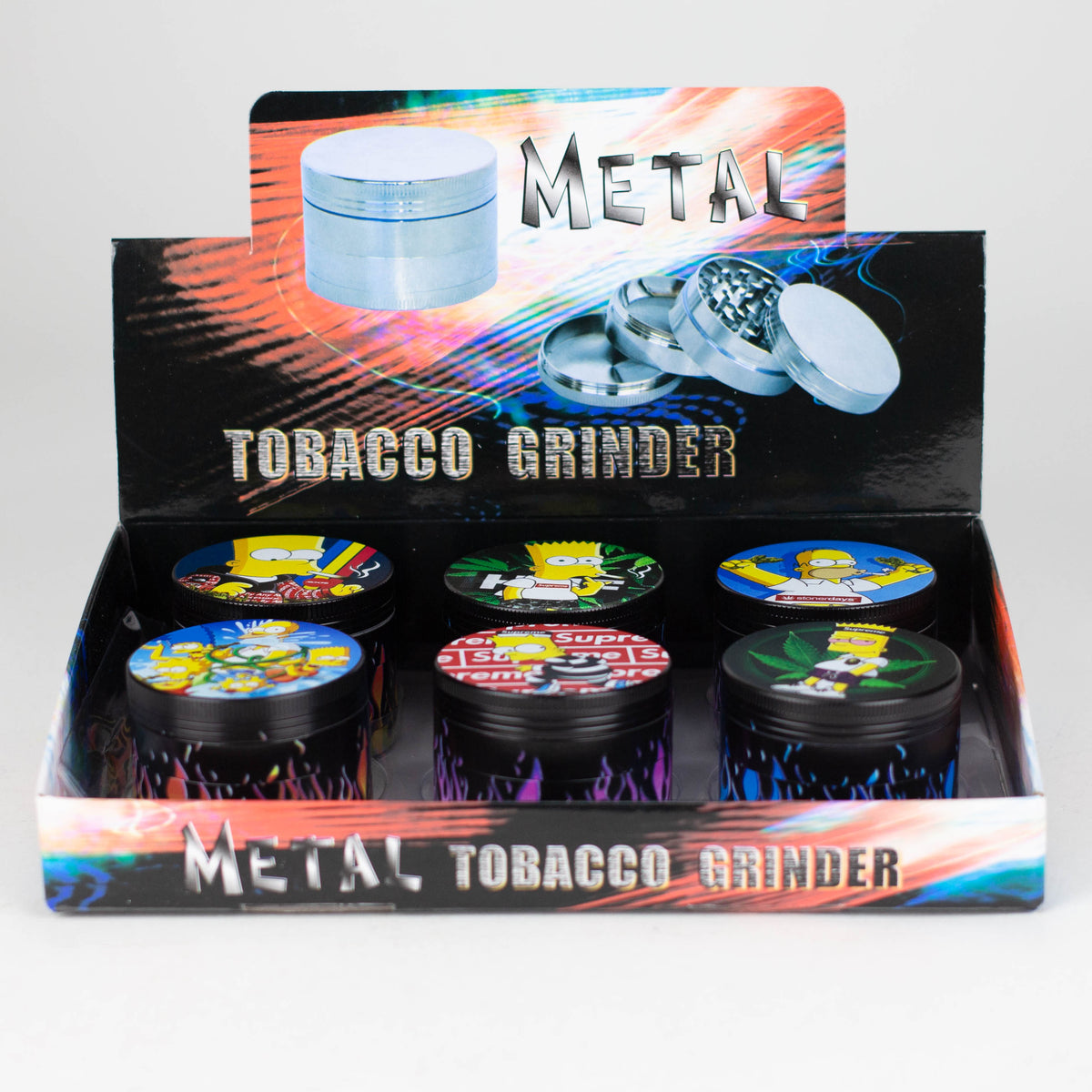 Dia 53mm*43mm Cartoon Grinder Box of 6 — One Wholesale