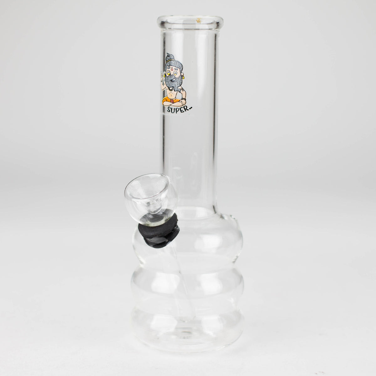 6" Clear Glass water pipe-Sticker — One Wholesale