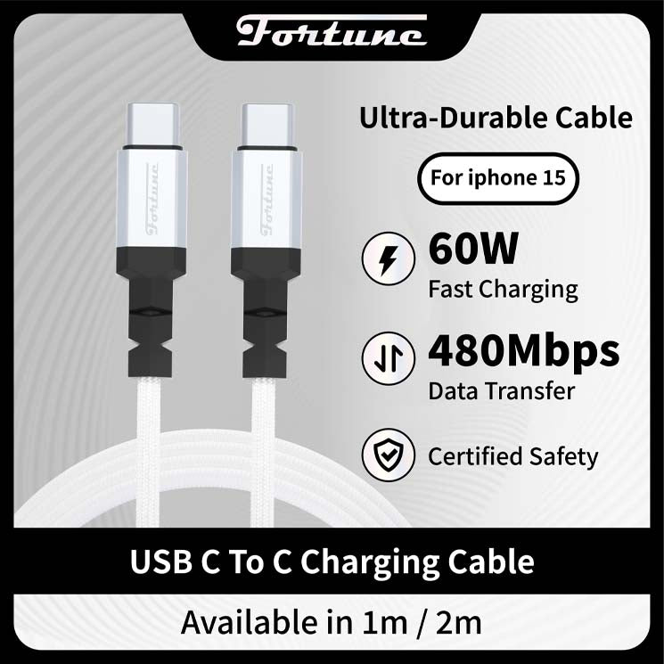 Fortune Type C-Type C Fast Charging Cable — One Wholesale