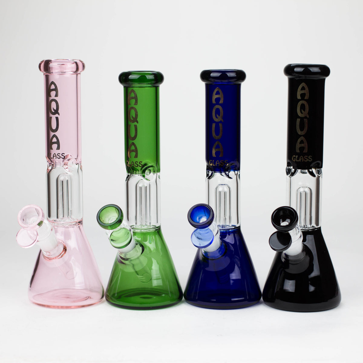 AQUA | 10″ Glass Bong with Percolator & Bowl [B2] — One Wholesale