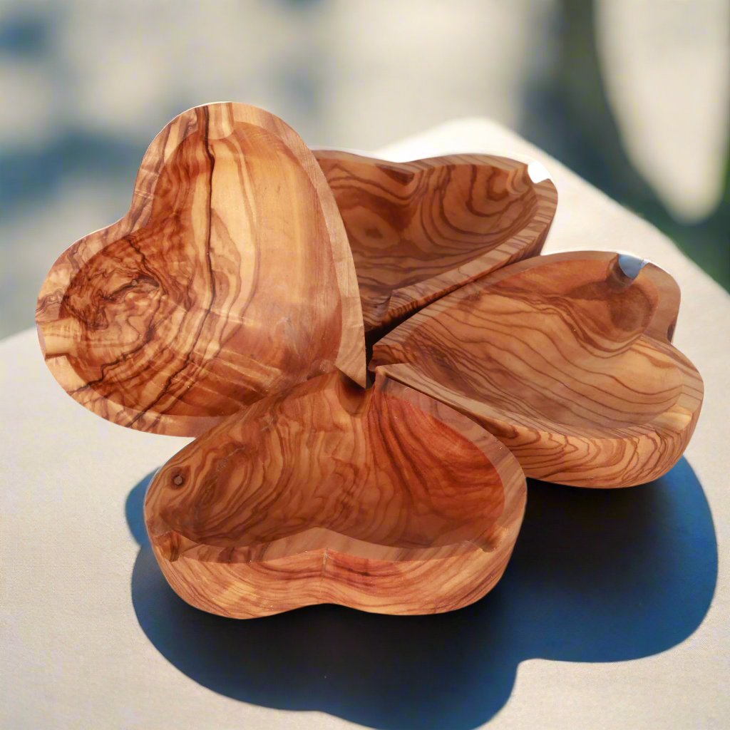 VOW | Olive wood Heart shaped ashtray — One Wholesale