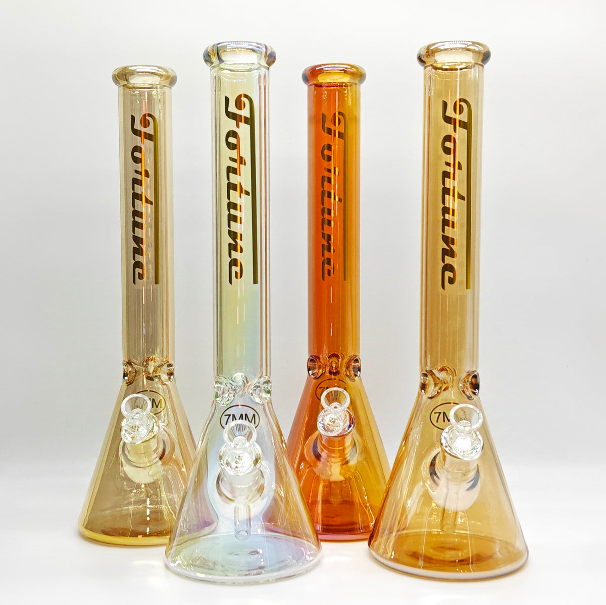 Fortune | 18" Electroplate Glass Beaker Bong [185007E] — One Wholesale
