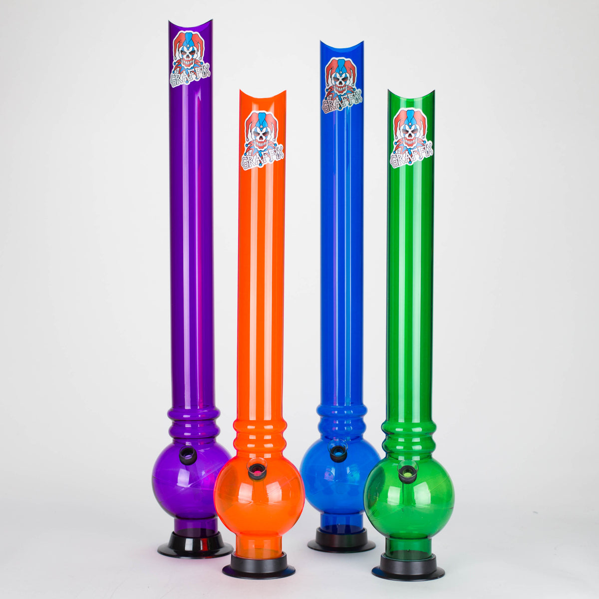 Graffix 24" Bubble Pipe | Acrylic Waterpipe | One Wholesale