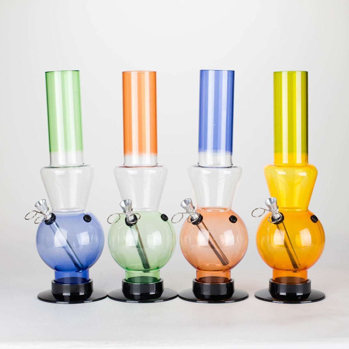 Acryl 12" Water Pipe Mixed Color [PIP286] — One Wholesale