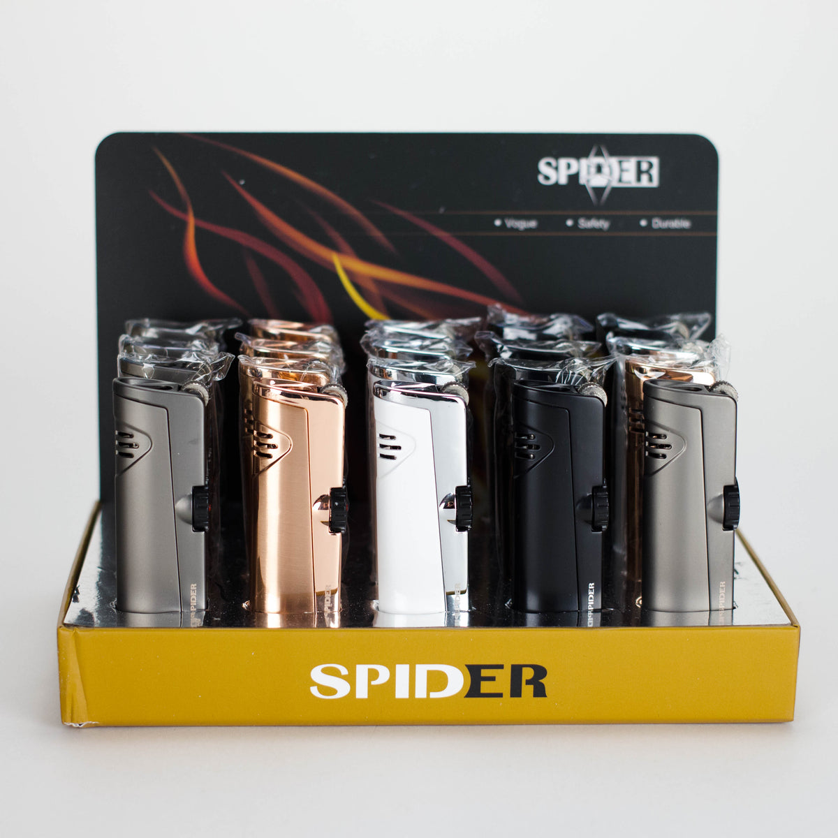 Spider | Refillable Torch Lighter with cigar punch [SP-322] - 20/Displ ...