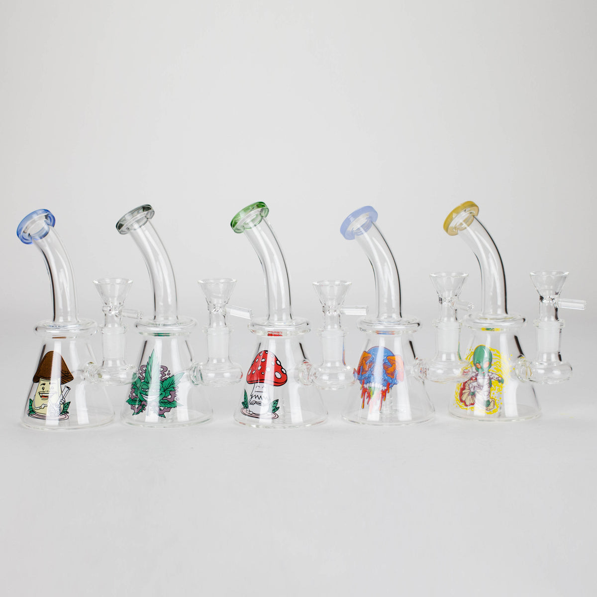 6.5″ Cartoon PrintGlass Bong [F230829-2D] — One Wholesale