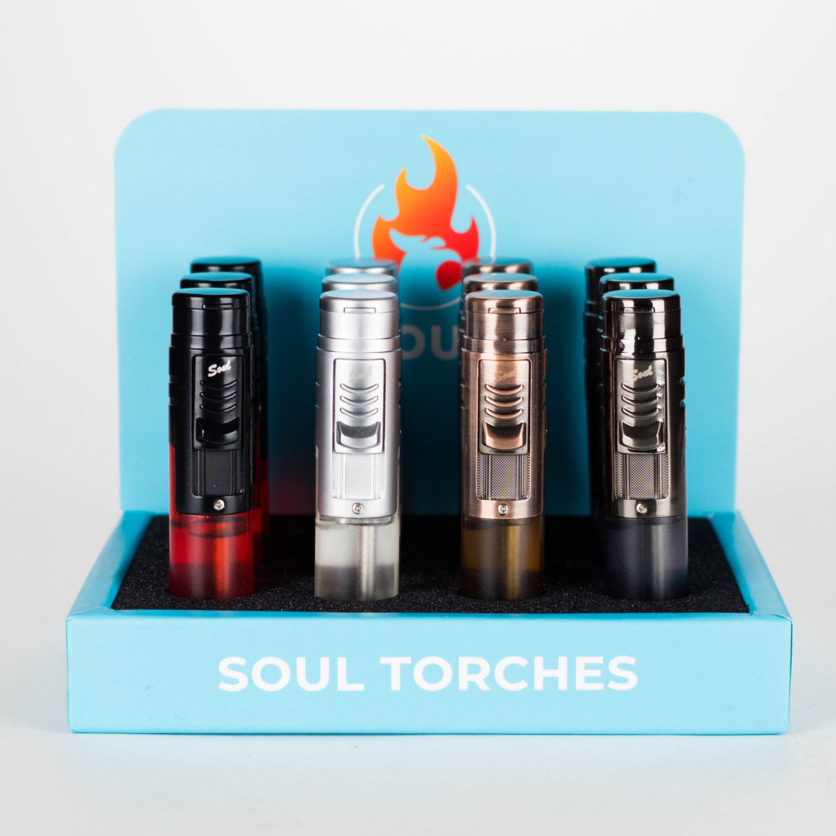 Soul Torches | Multi Color Torch lighter - 12 Count Display [1826 ...