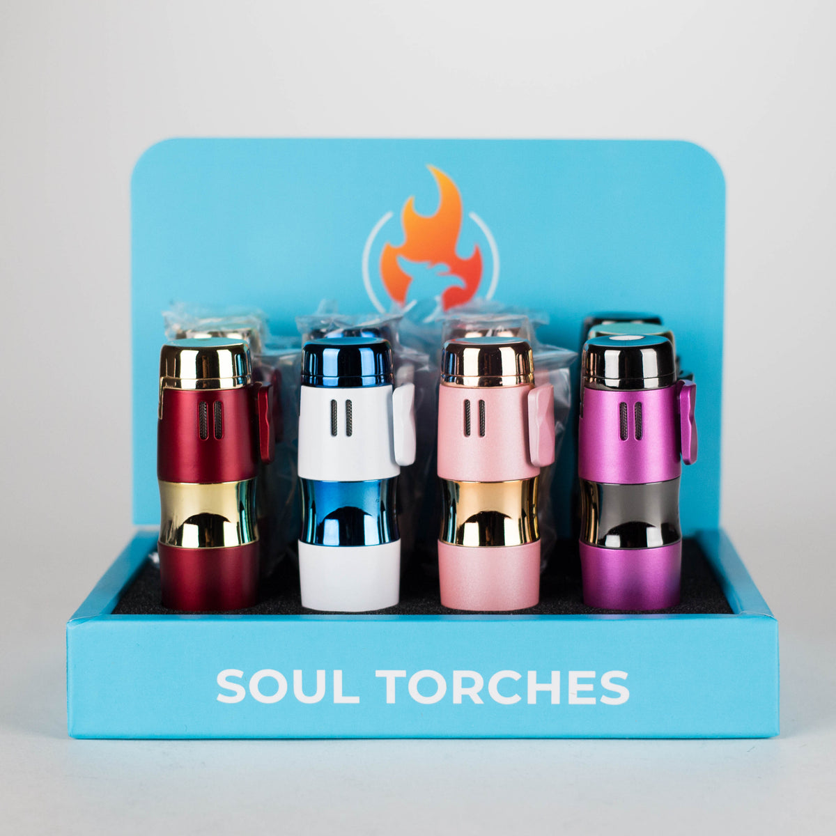 Soul Torch | Multi Color Torch Lighter – 12 Count Display [1812] | 3-J ...
