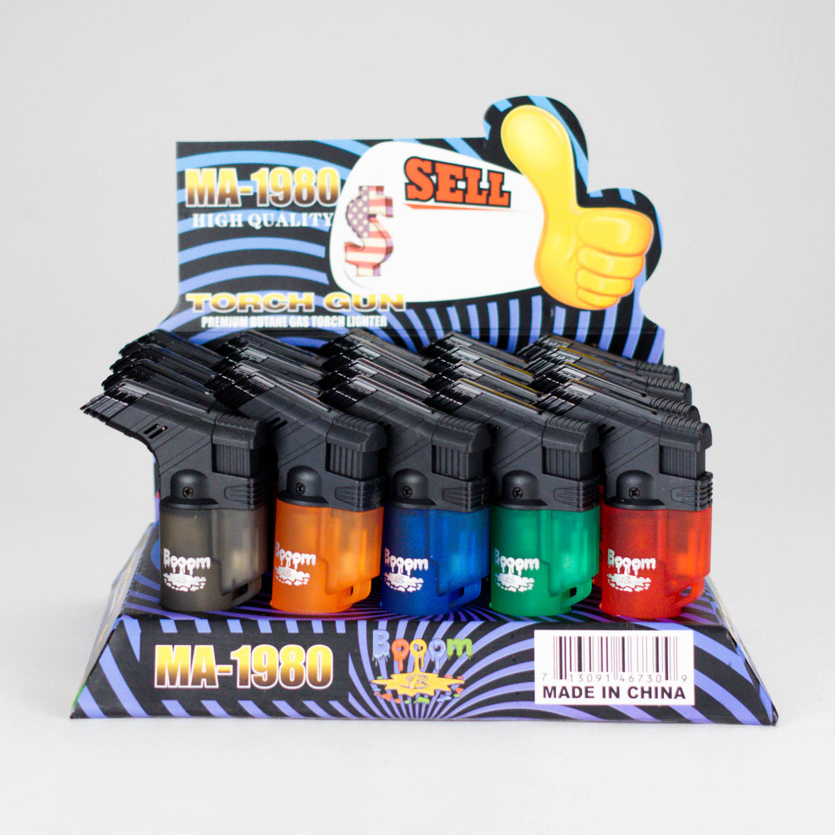 BOOOM | Refillable Mini Torch Lighter Rupper [MA-1980] – 20 Count Disp ...