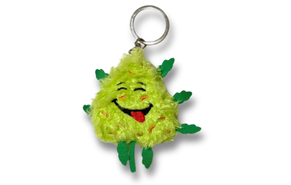 Bud the Weed Nug Keychain - Stuffed Parody Pot Nug - 2" — One Wholesale