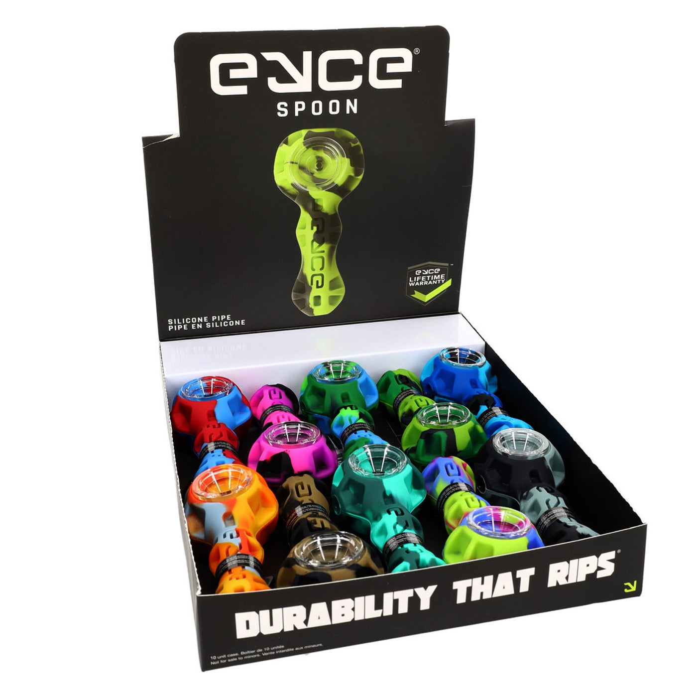 Eyce | Spoon Display – Pack of 10 (Assorted) — One Wholesale