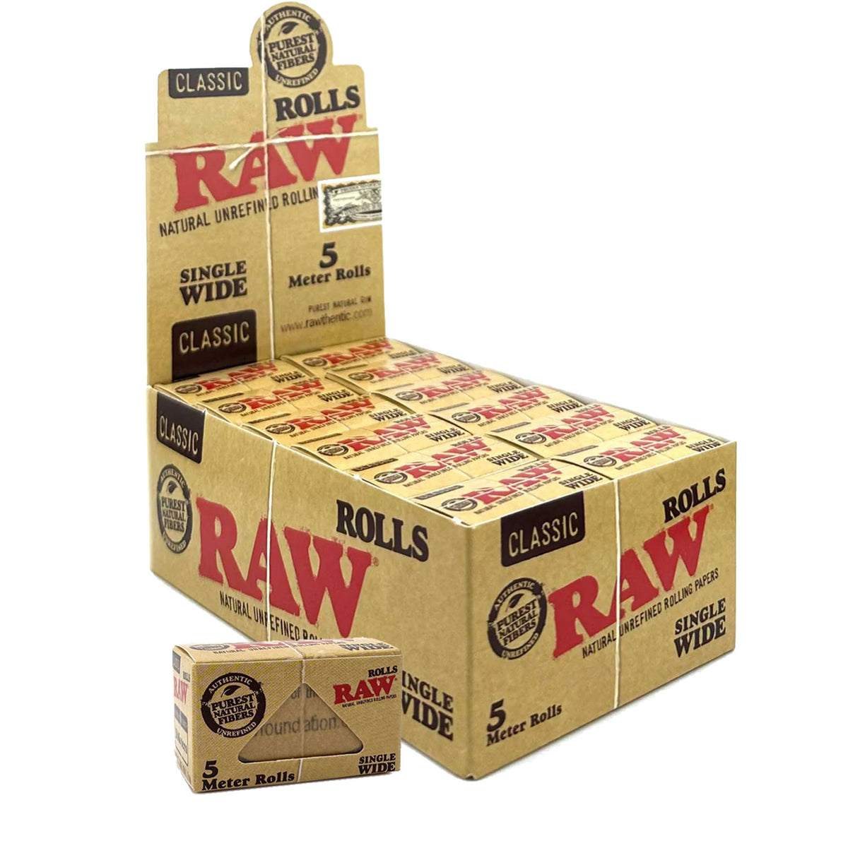 RAW Classic Single wide Size 5 Meter Rolls| One Wholesale Canada