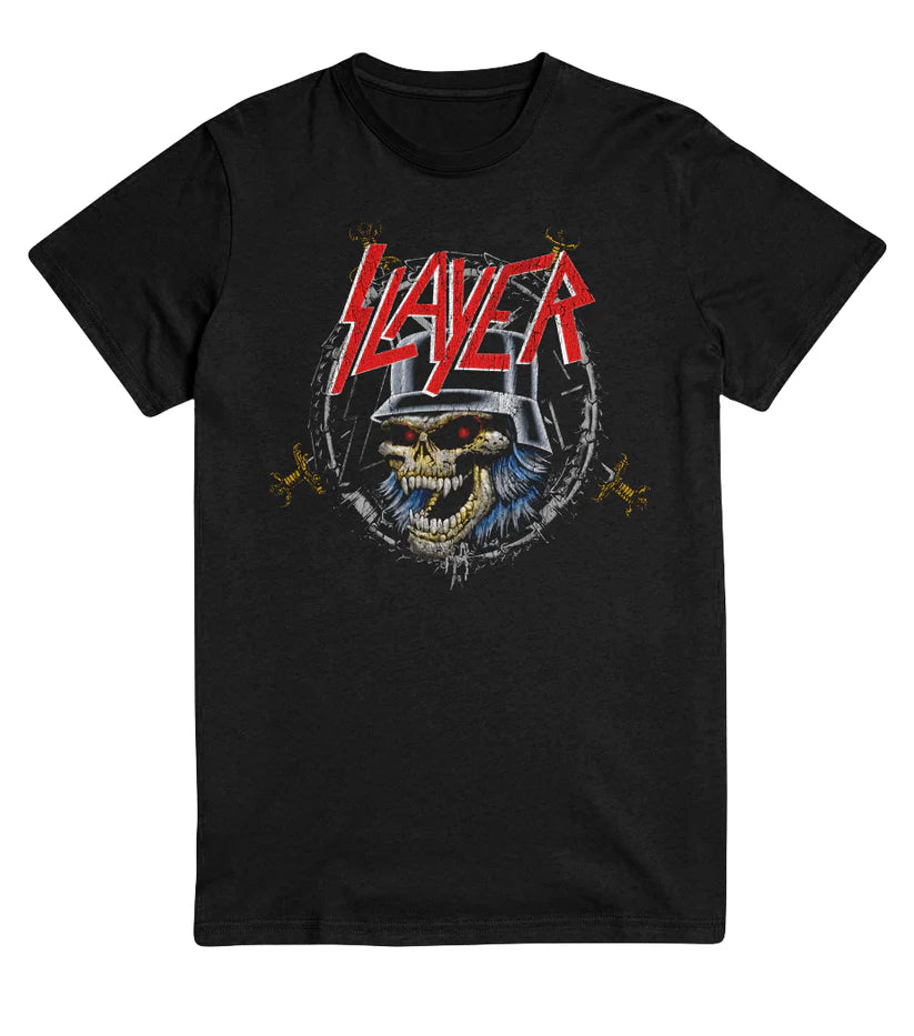 Slayer | "HELMET " Men's T-Shirt-Black- Officially Licensed — One Wholesale