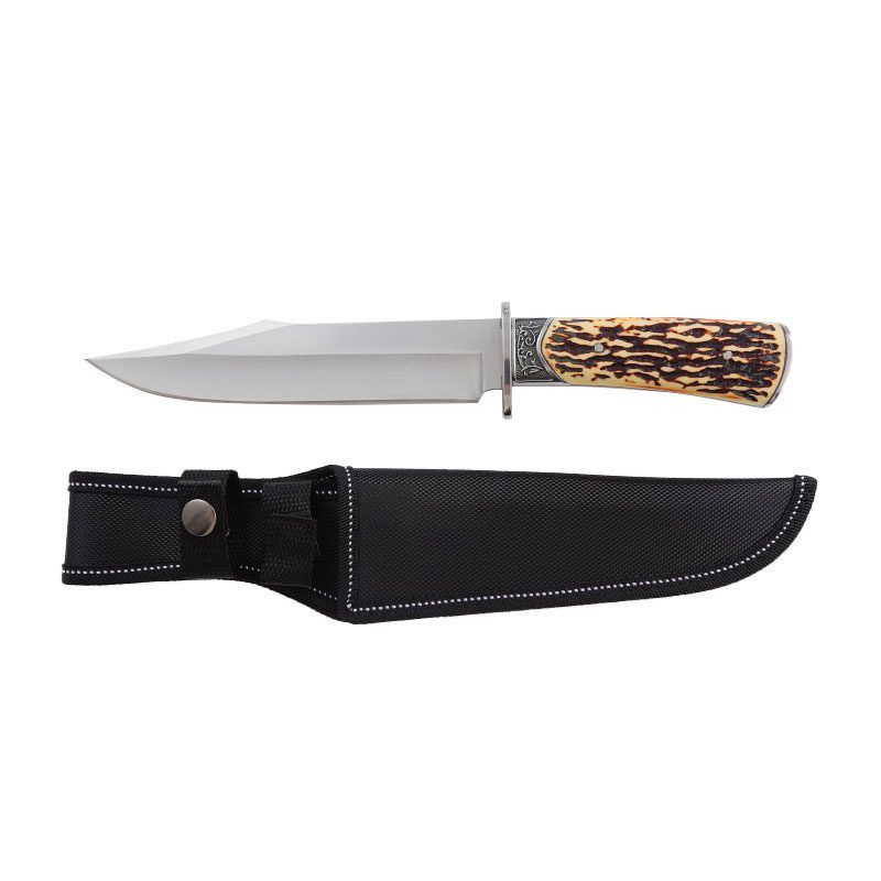 Xtreme | 12″ Hunting Knife – Fixed Blade with Faux Bone Handle & Sheat ...