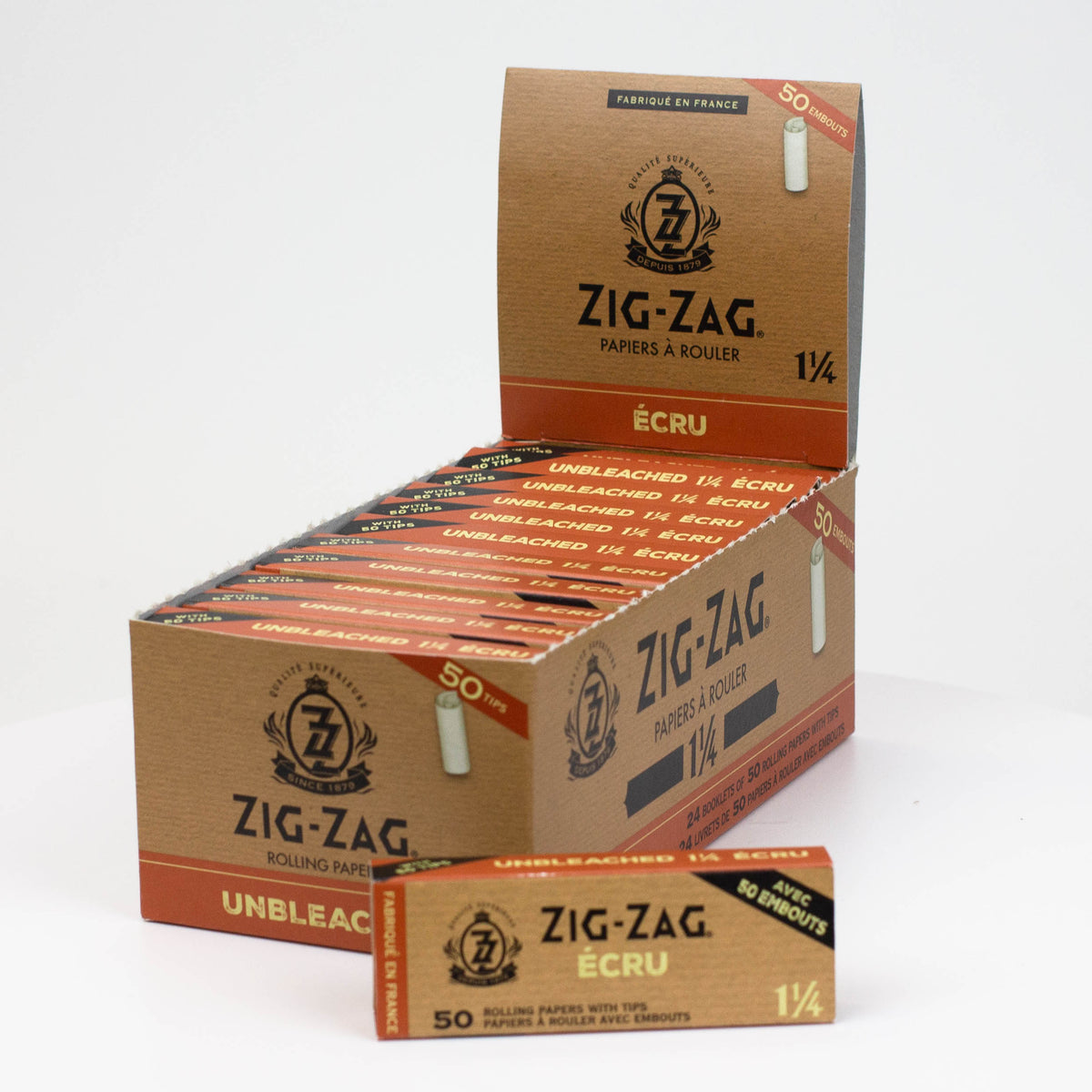 Zig Zag Unbleached 1 1/4 Paper and Unbleached Tips | One Wholesale