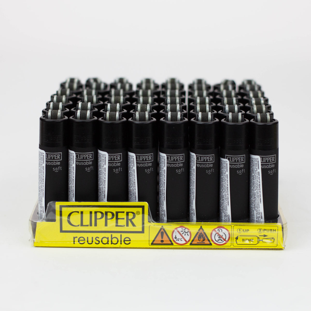 Clipper Micro SOFTTOUCH black Refillable Lighters | One Wholesale Canada