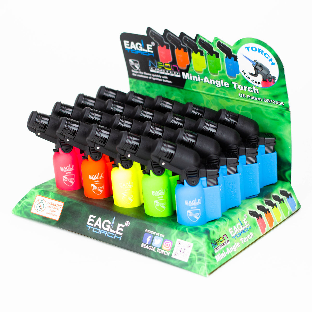 Eagle Torch- Neon Mini-Angle Torch lighter | One Wholesale Canada