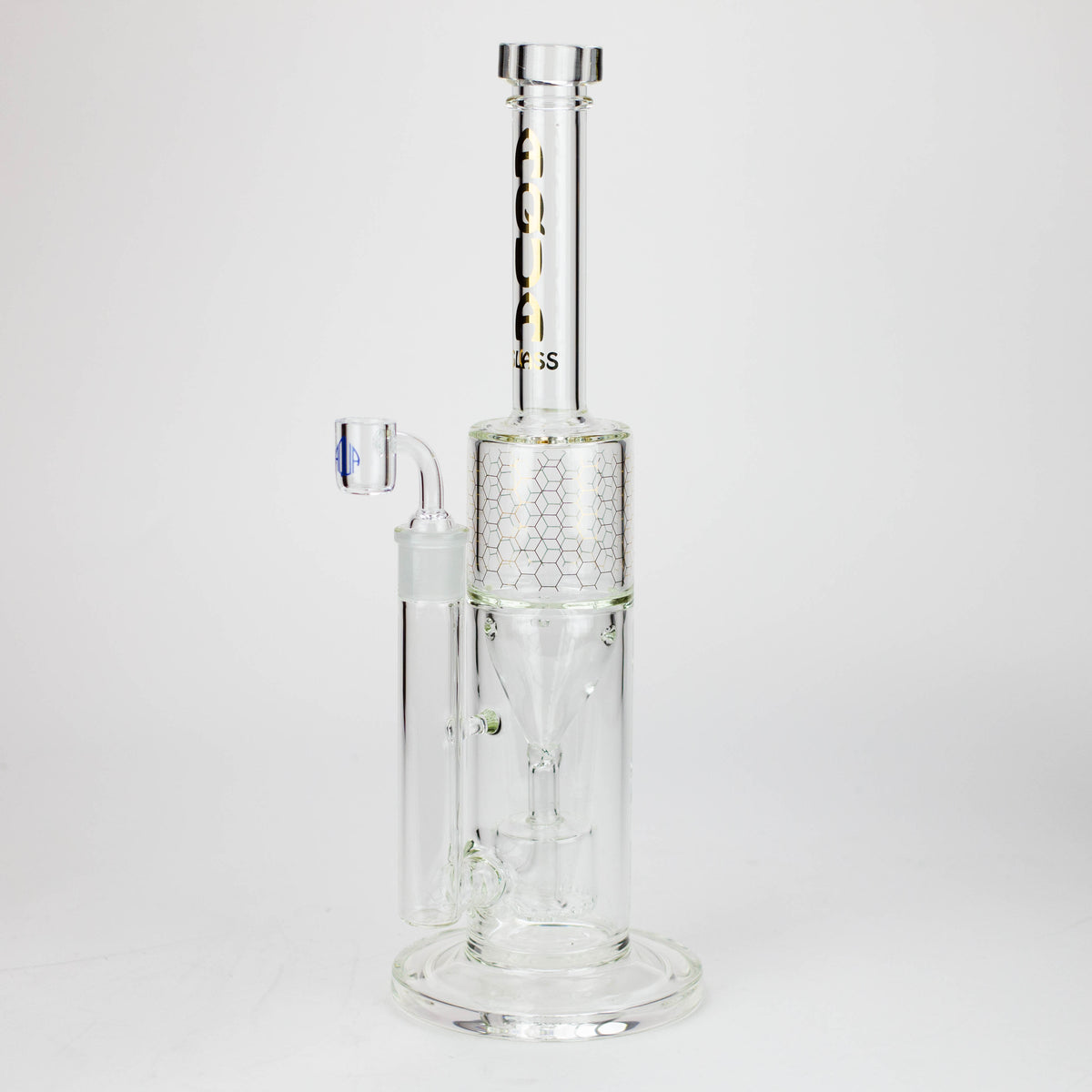 17" AQUA Glass 2-in-1 barrel diffuser glass bong | One Wholesale Canada