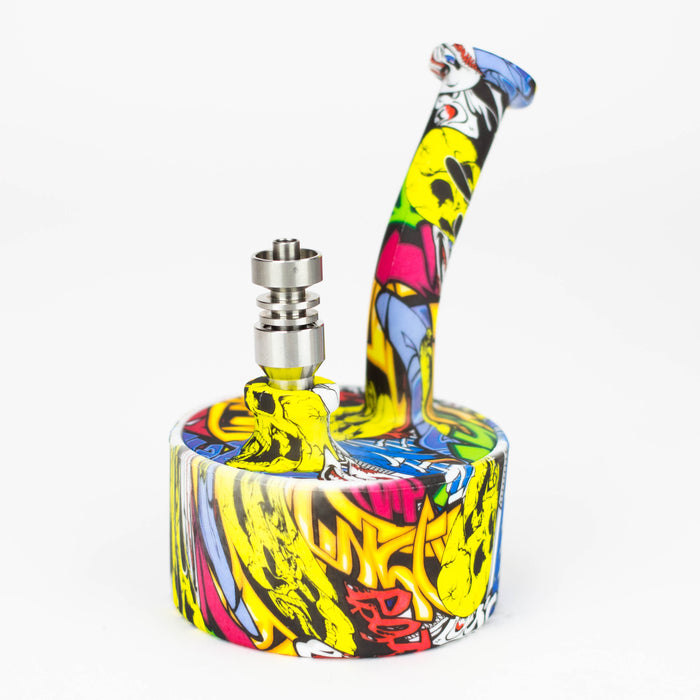 5" silicone detachable water bong with Titanium nail | One Wholesale Canada