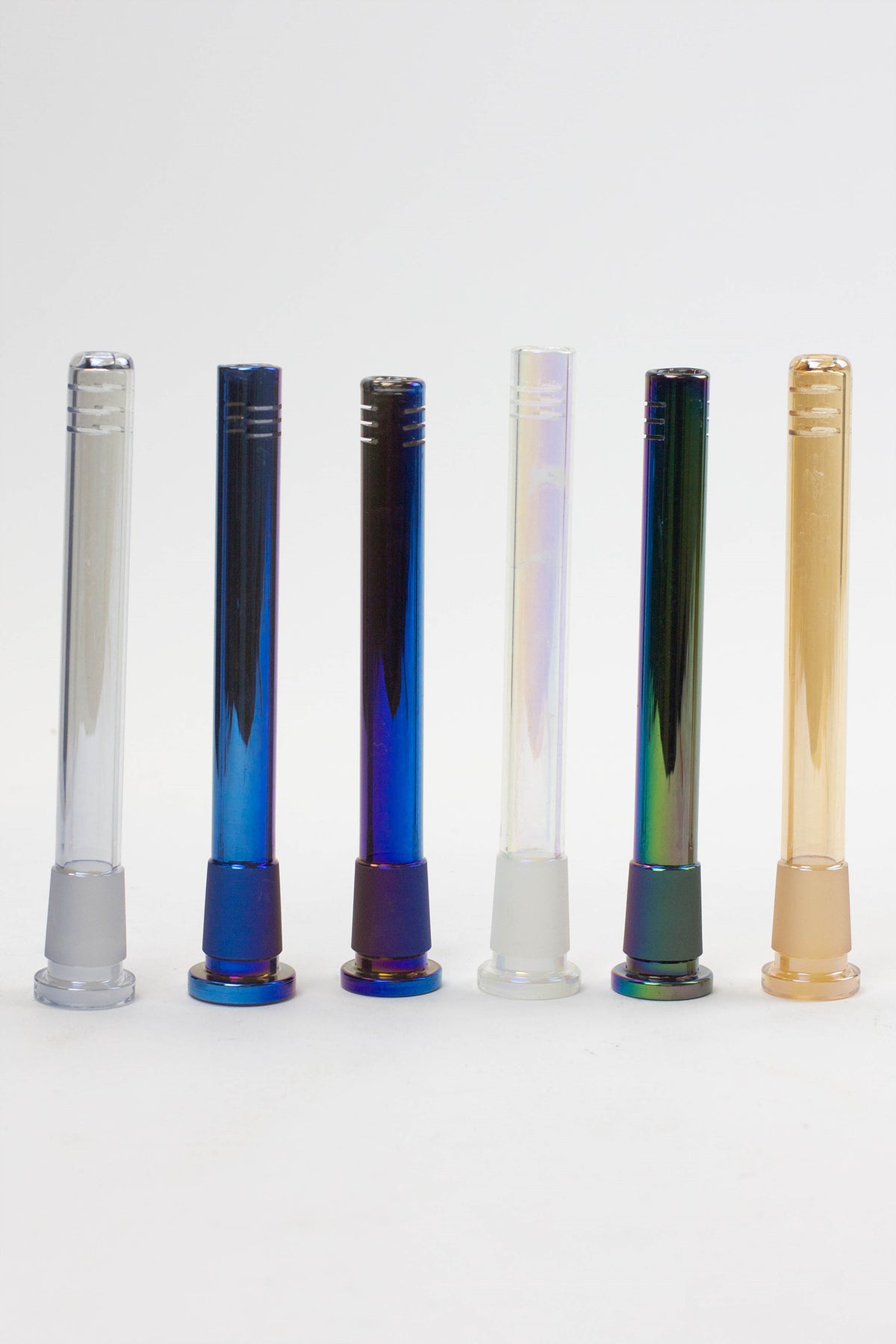 Metallic Color Glass 6 slits downstem | One Wholesale Canada